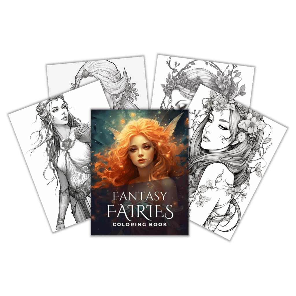 Fantasy Fairies 31-Page Coloring Book