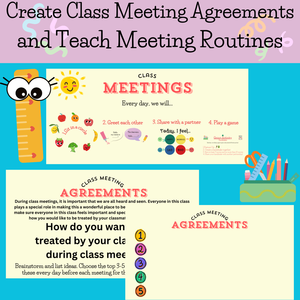 Morning Meeting Slides - Community Building- BUNDLE +Back to School ...