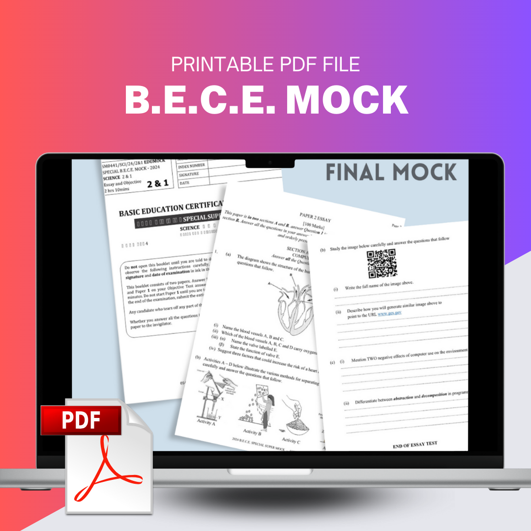 2025 BECE Computing Mock Exams – PDF Download