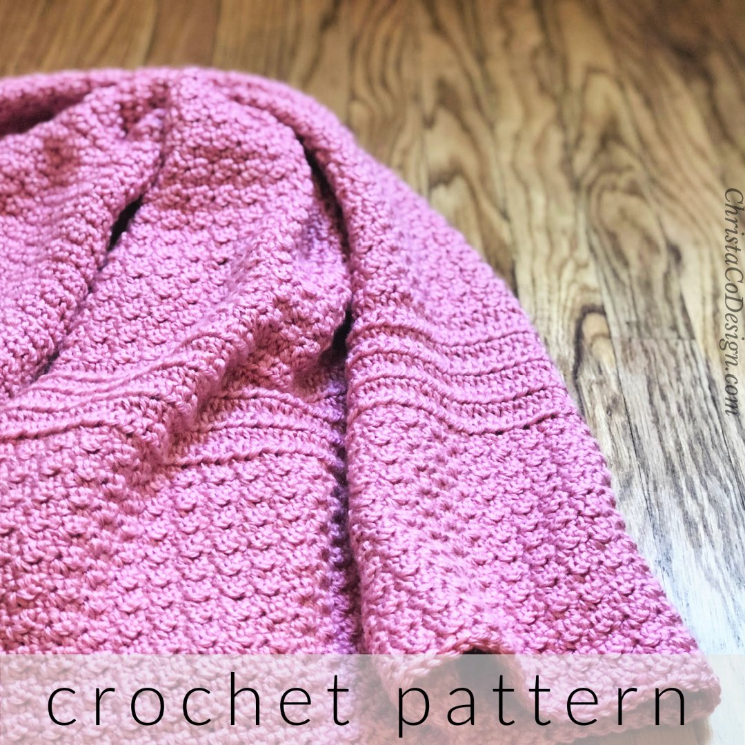 Crochet Pattern PDF Download Raspberry Ridges Blanket – ChristaCoDesign
