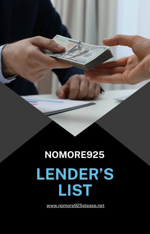 Lenders List – NoMore925 Community