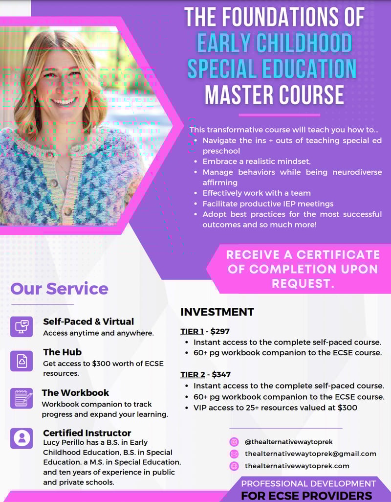 Admin Flyer – The Alternative Way To Pre-K