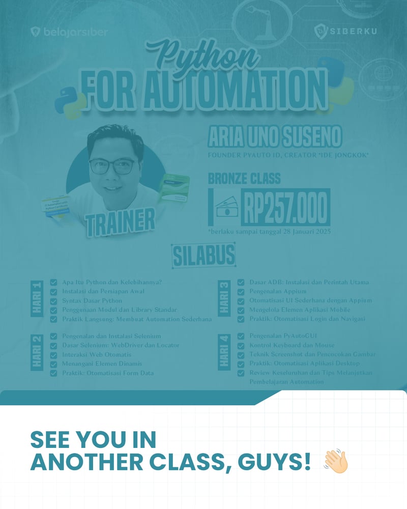 Python For Automation – BRONZE CLASS – Belajar Siber