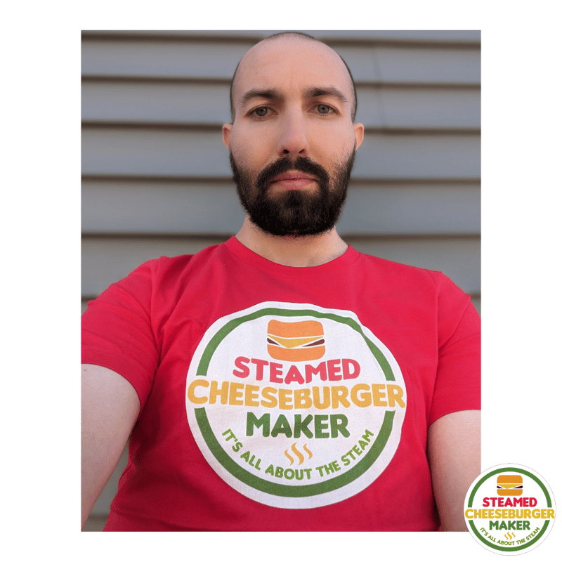 Steamed Cheeseburger Maker – Logo – T-Shirts