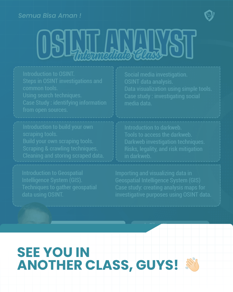 OSINT ANALYST – INTERMEDIATE CLASS – Belajar Siber