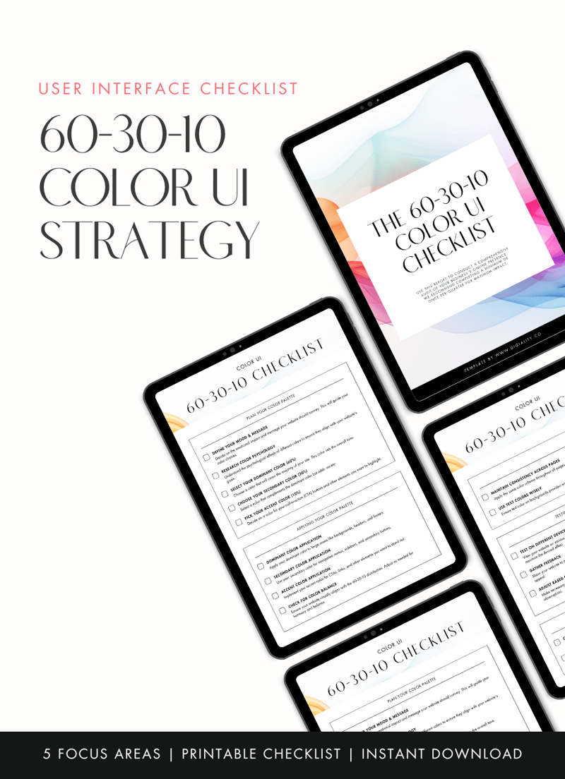 The 60-30-10 Color UI Checklist – Digiality Co.