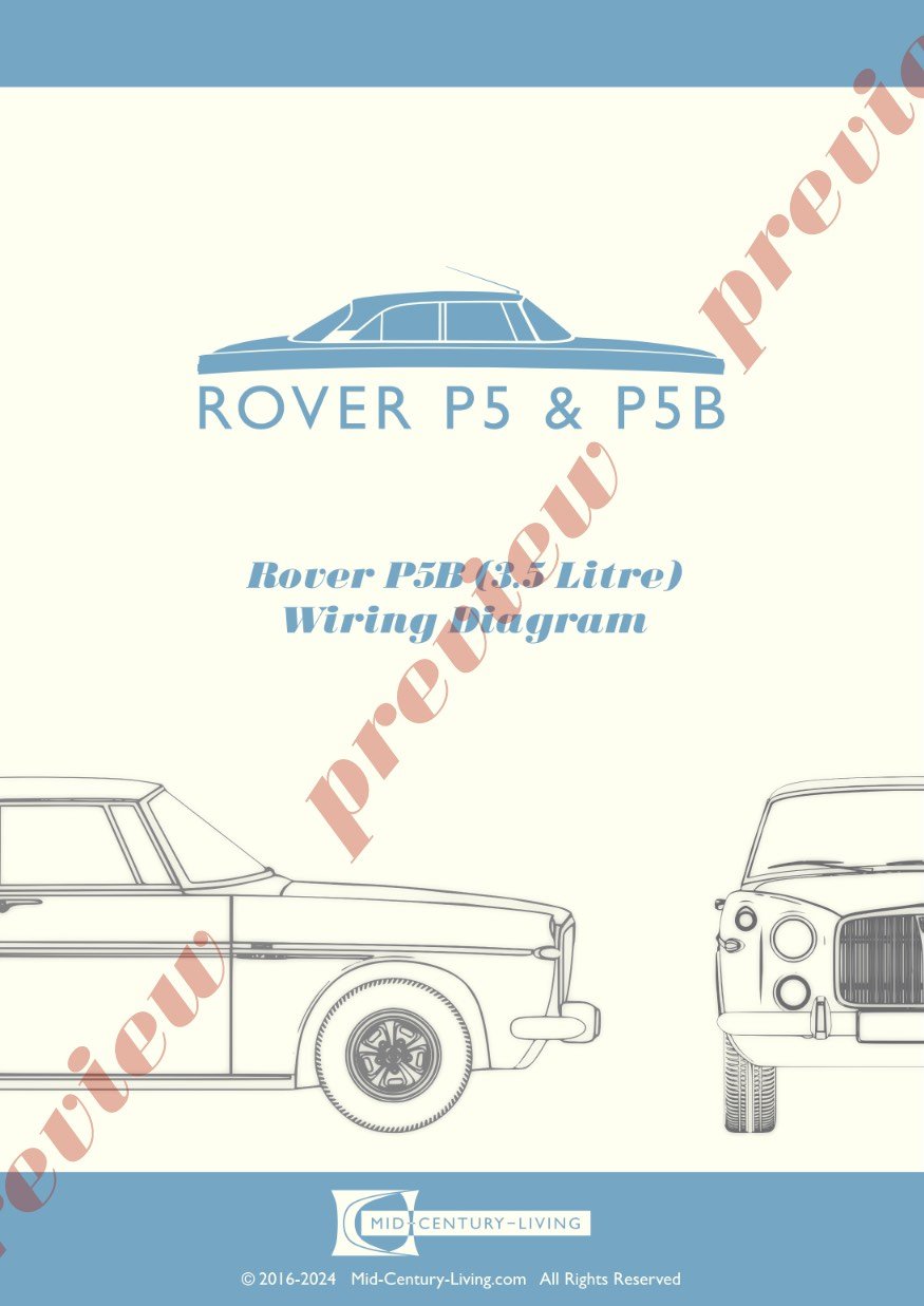 Rover P5B Wiring Diagram: Instant Download – Mid-Century-Living