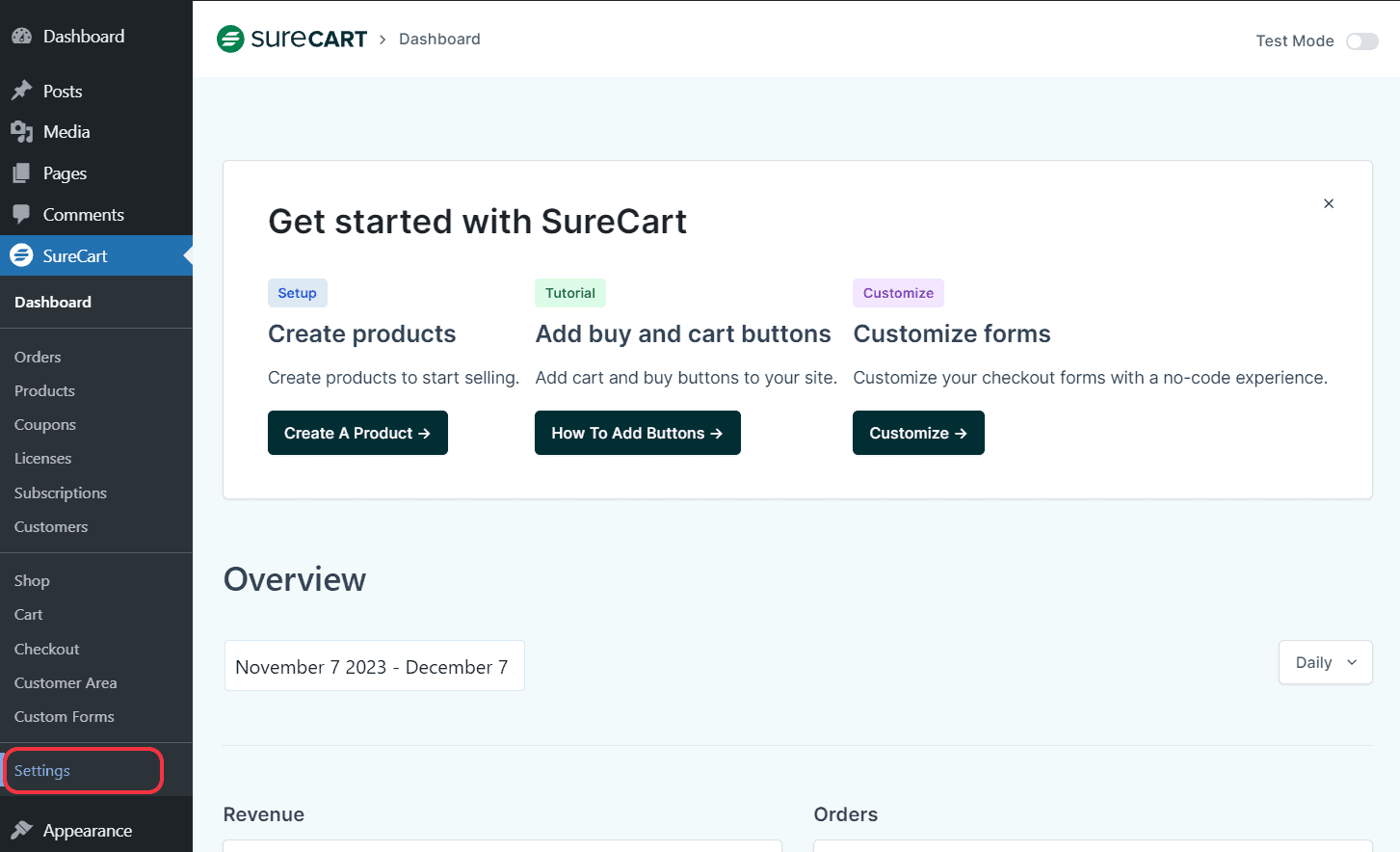 How to Make Test Payments - SureCart