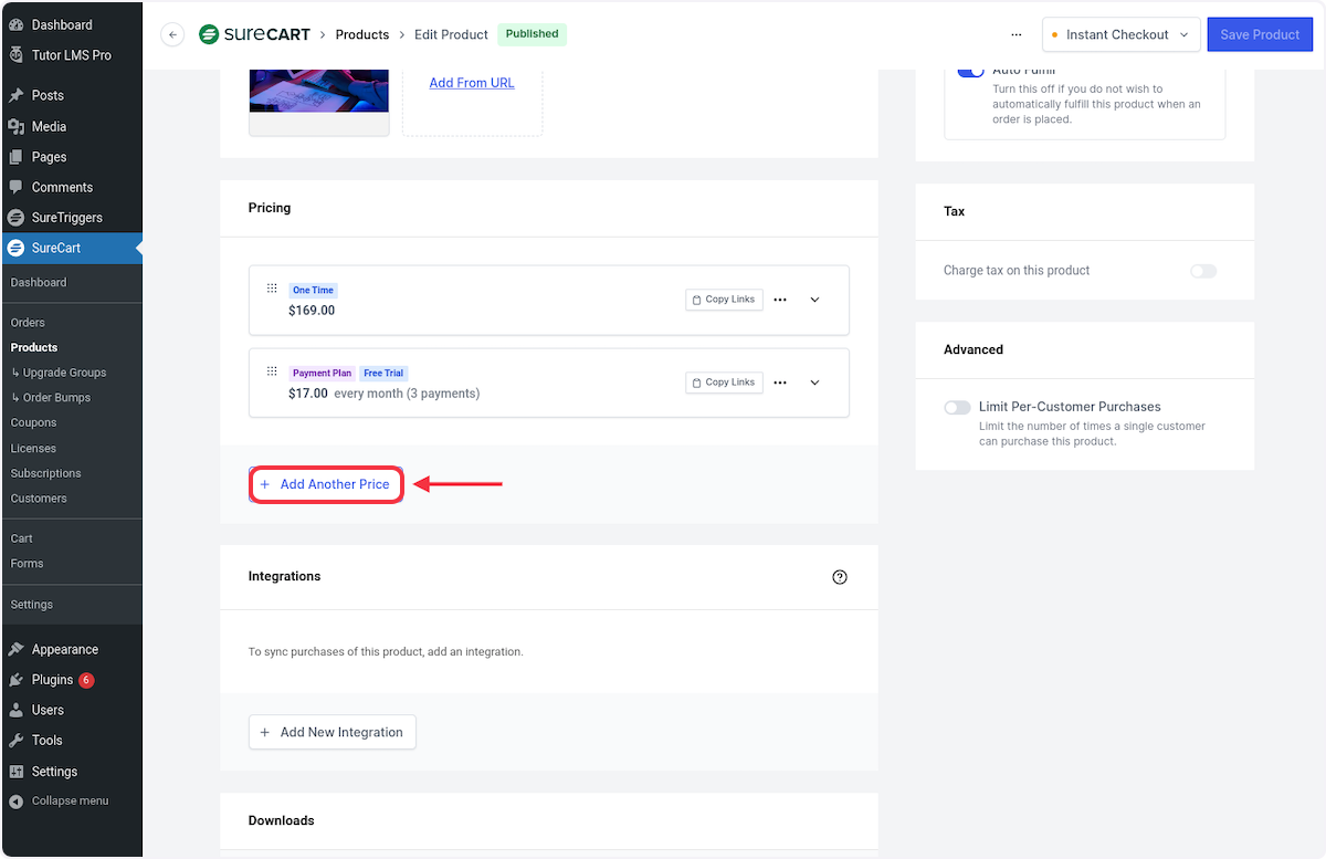 How to Charge Set Up Fee on Trials - SureCart