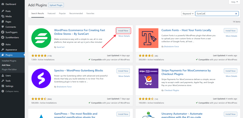 How to Install SureCart Plugin - SureCart
