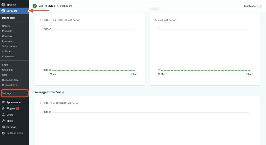 How to Clear Test Data - SureCart