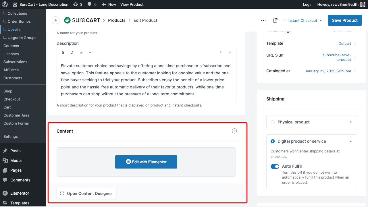 How to Create and Edit Product Content (Long Description) in Elementor ...